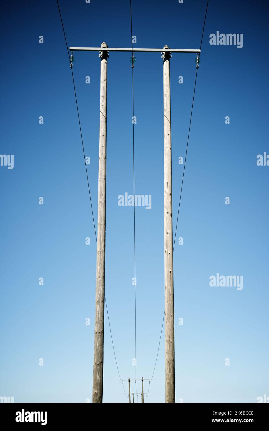 Power line in Pyrenees, France Stock Photo - Alamy