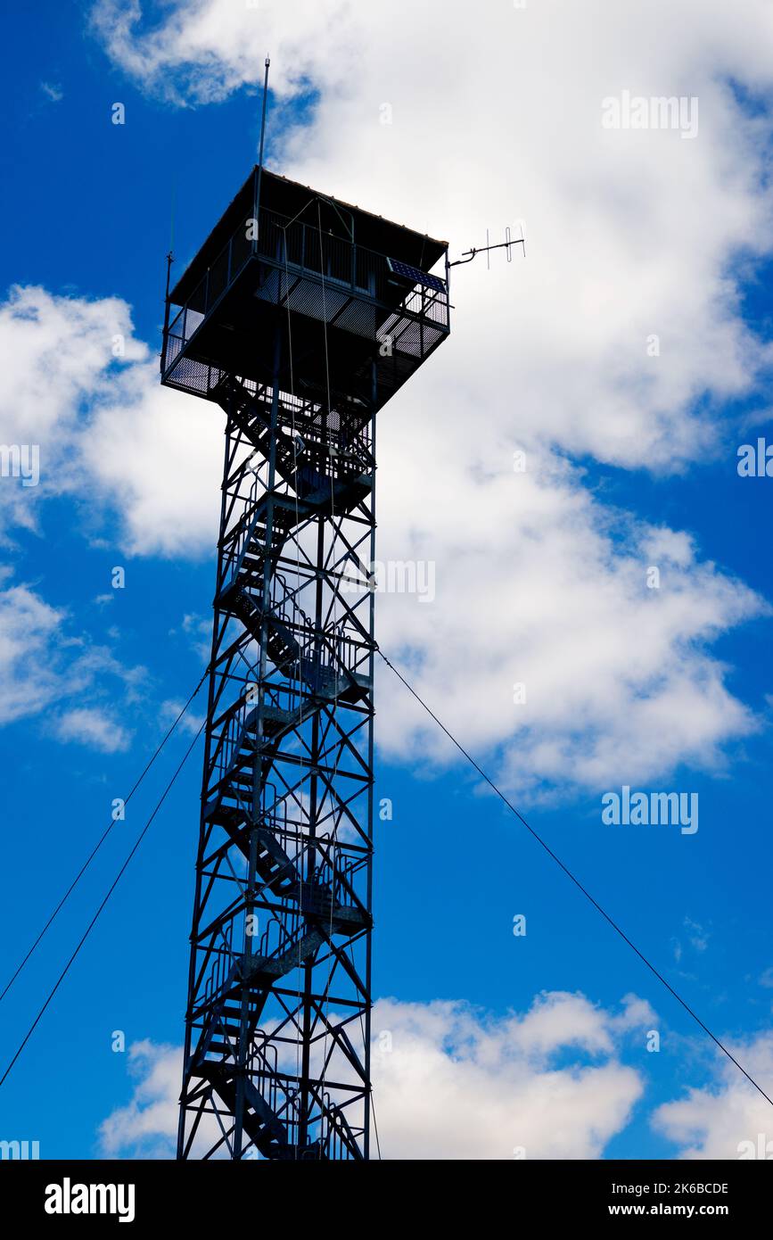 Fire control watchtower in Segovia province, Castilla Leon in Spain ...