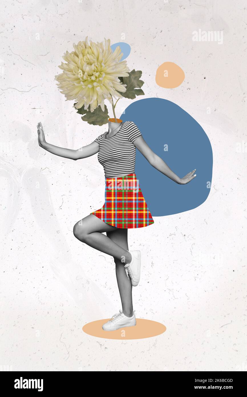 Creative photo 3d collage poster postcard artwork of weird strange ...