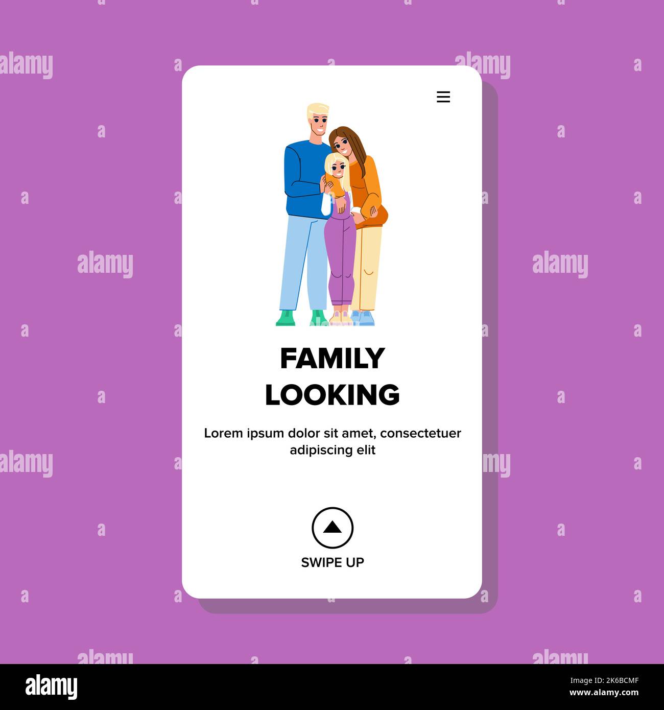 family looking vector Stock Vector Image & Art - Alamy