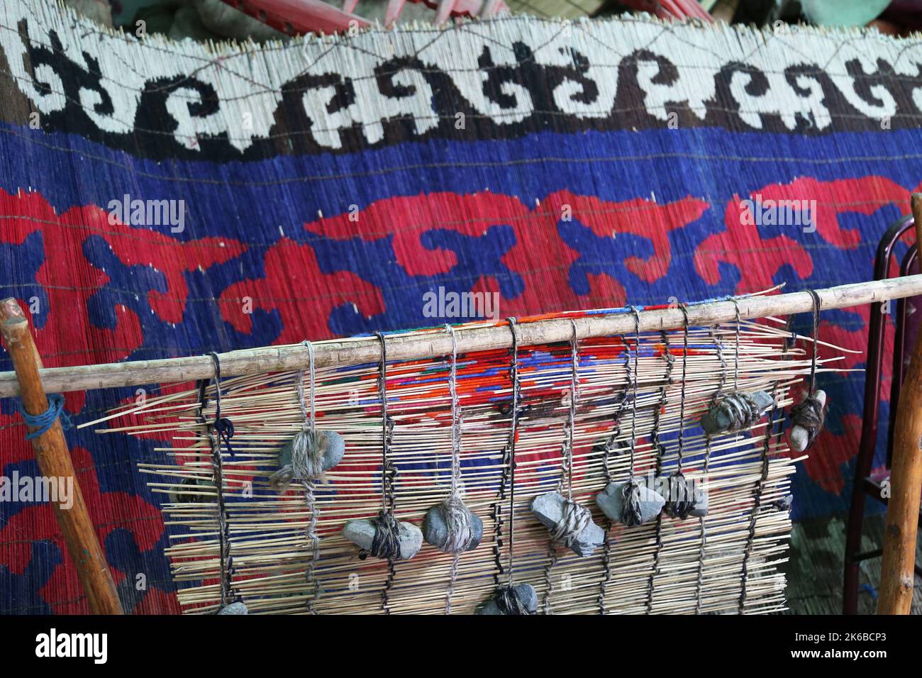 Traditional felt making demonstration, Kochkor, Naryn Region ...
