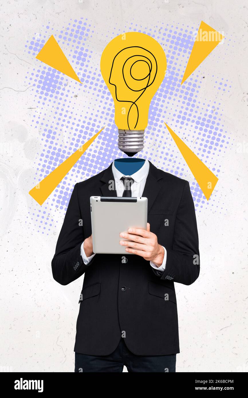 Composite collage picture image of businessman manager worker electric ...