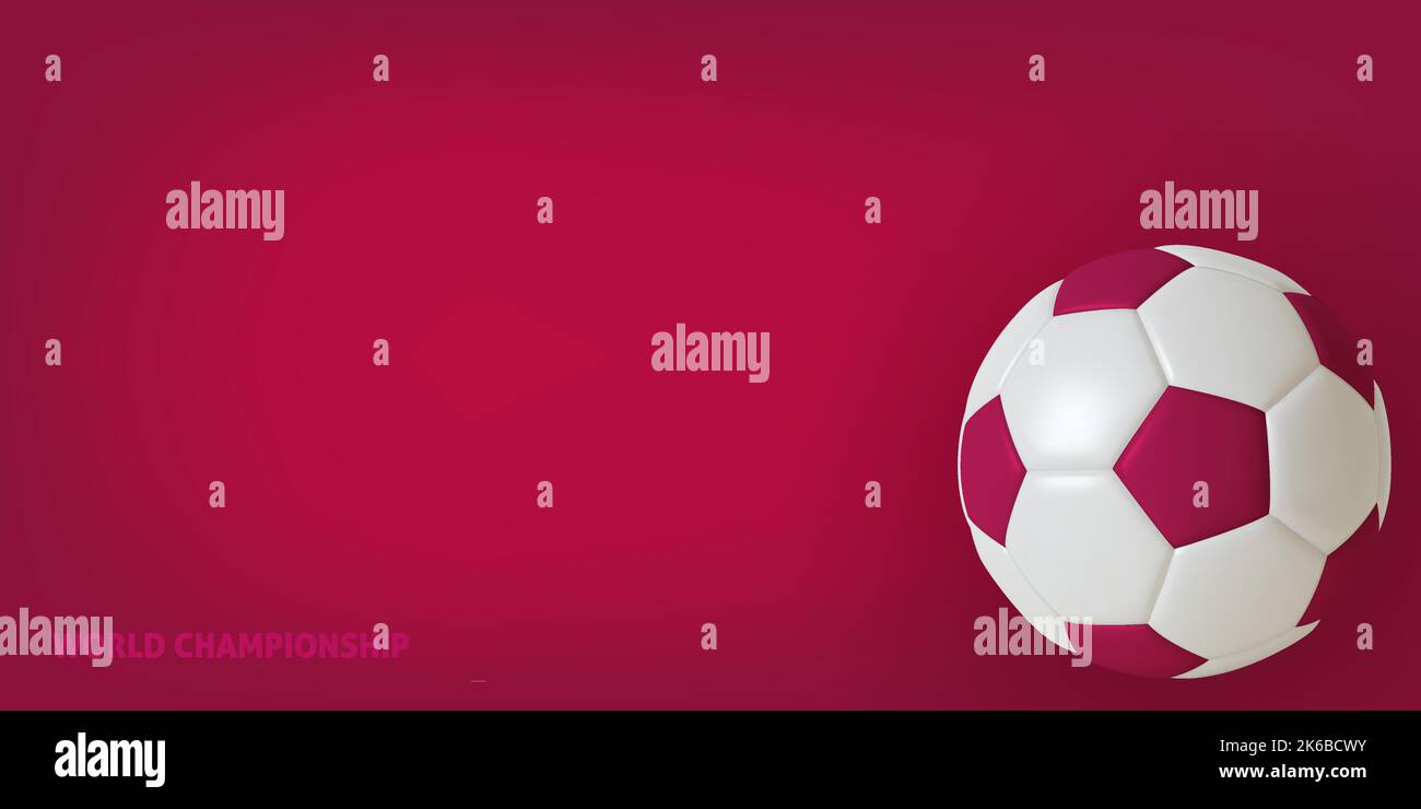 Soccer ball. Qatar 2022 Fifa World Cup. Realistic Vector illustration ...