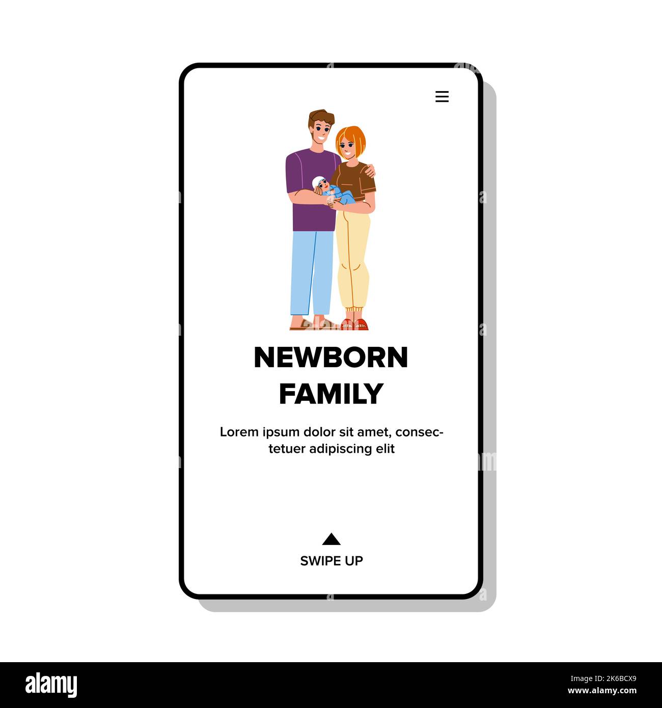 newborn family vector Stock Vector Image & Art - Alamy