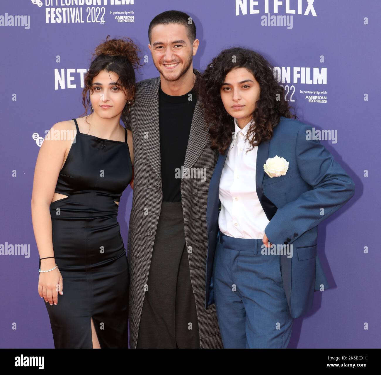 Ahmed Malek, Manal Issa, Nathalie Issa attend the film premiere for ...