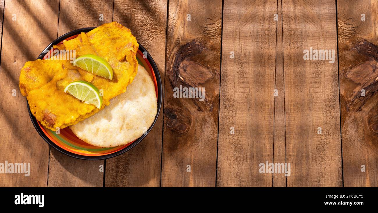 Rich fried dried fish torta - Traditional Colombian dish Stock Photo ...