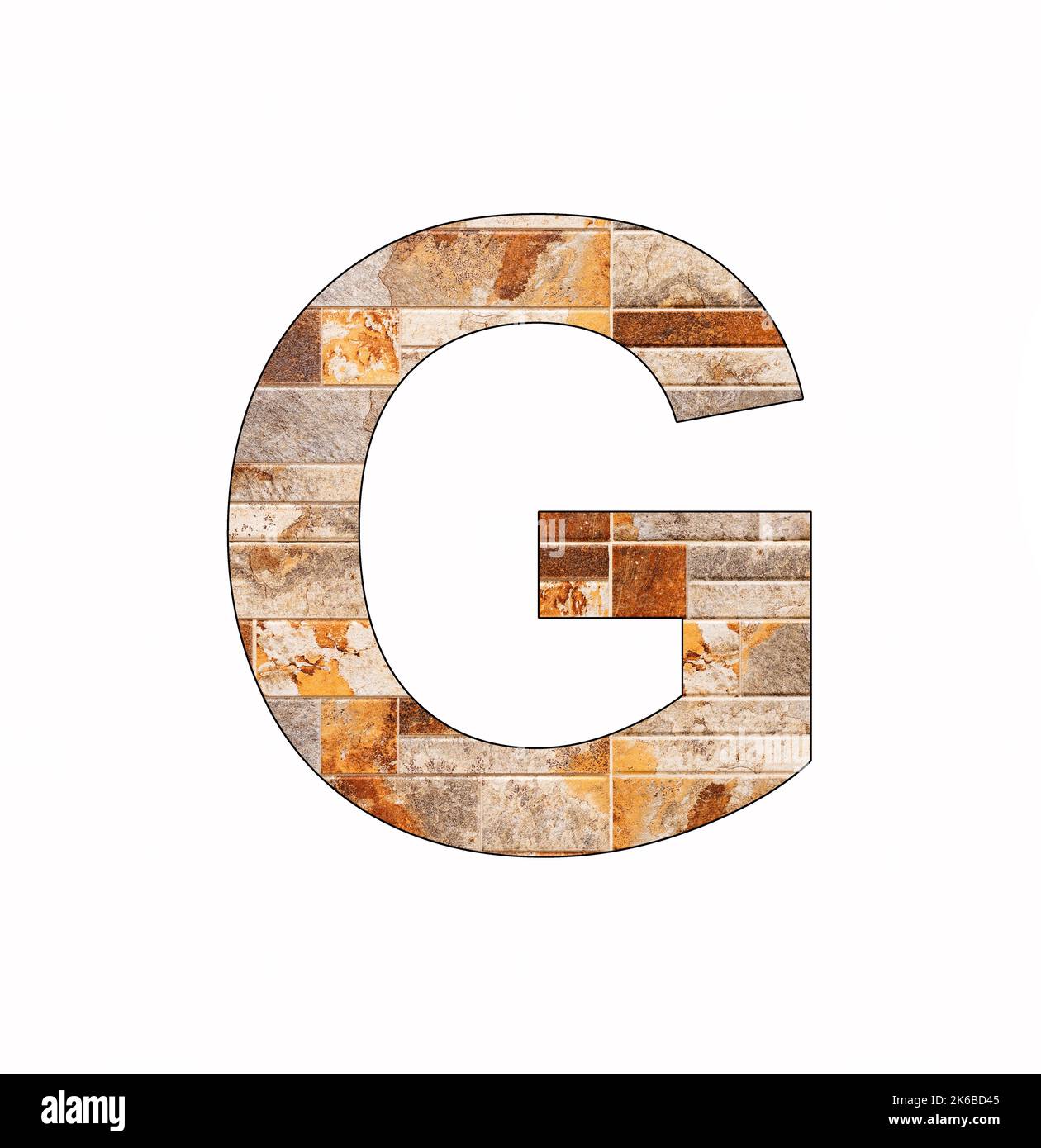 Alphabet letter G - Rustic tile background Stock Photo - Alamy