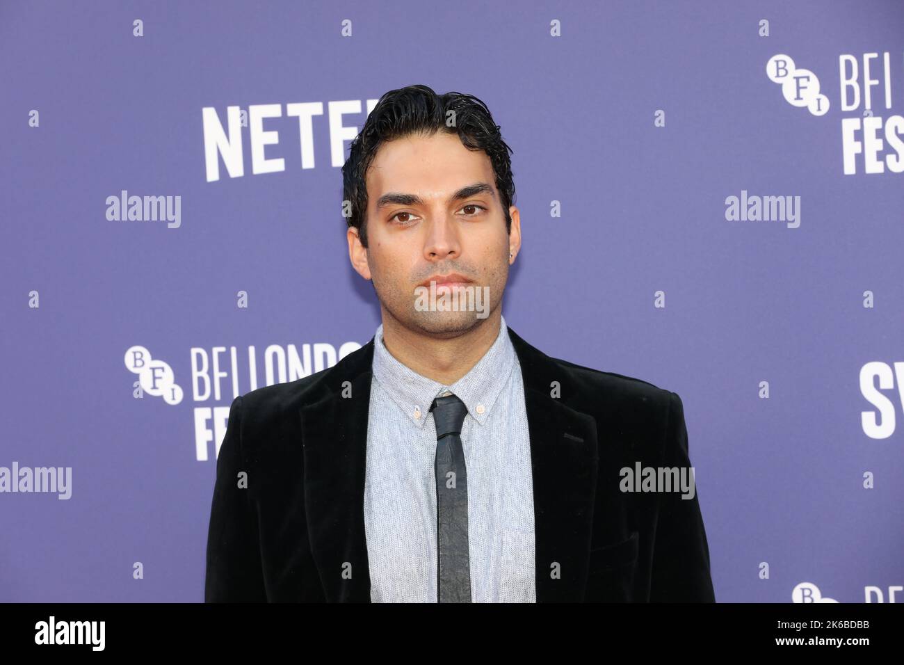 James Krishna Floyd attends the film premiere for 'The Swimmers' during ...