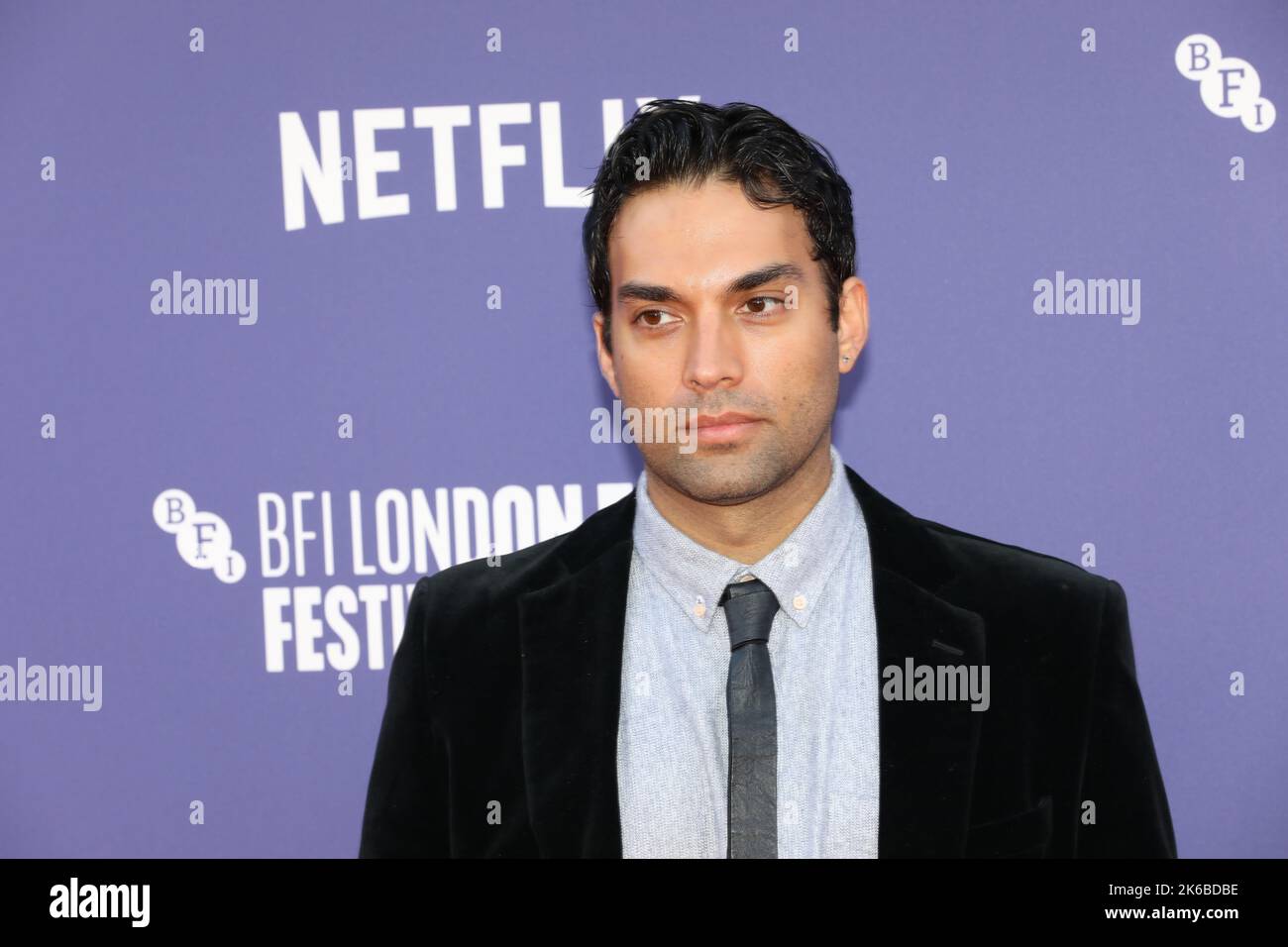 James Krishna Floyd attends the film premiere for 'The Swimmers' during the 2022 BFI London Film ...