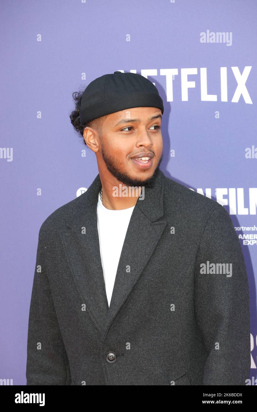 Elmi Rashid Elmi attends the film premiere for 'The Swimmers' during ...
