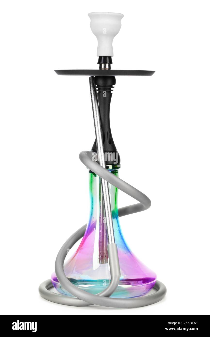 Modern hookah isolated on white background Stock Photo - Alamy
