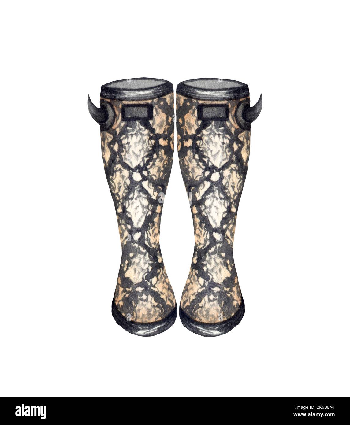 Animal print wellies collection. Rubber boots autumn fall concept ...