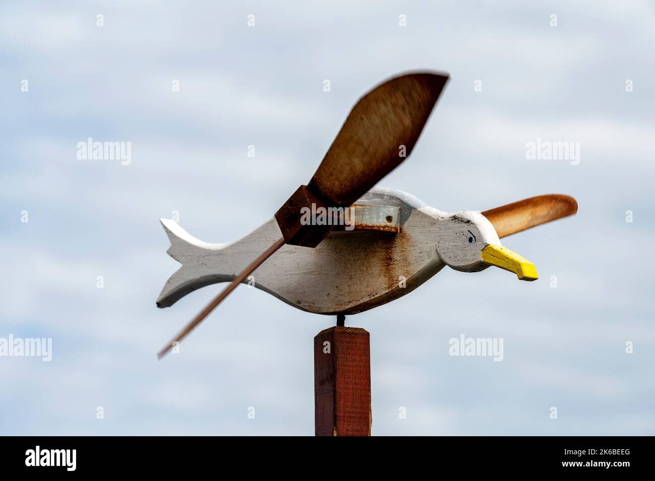 Handmade seagull wind vane Stock Photo - Alamy