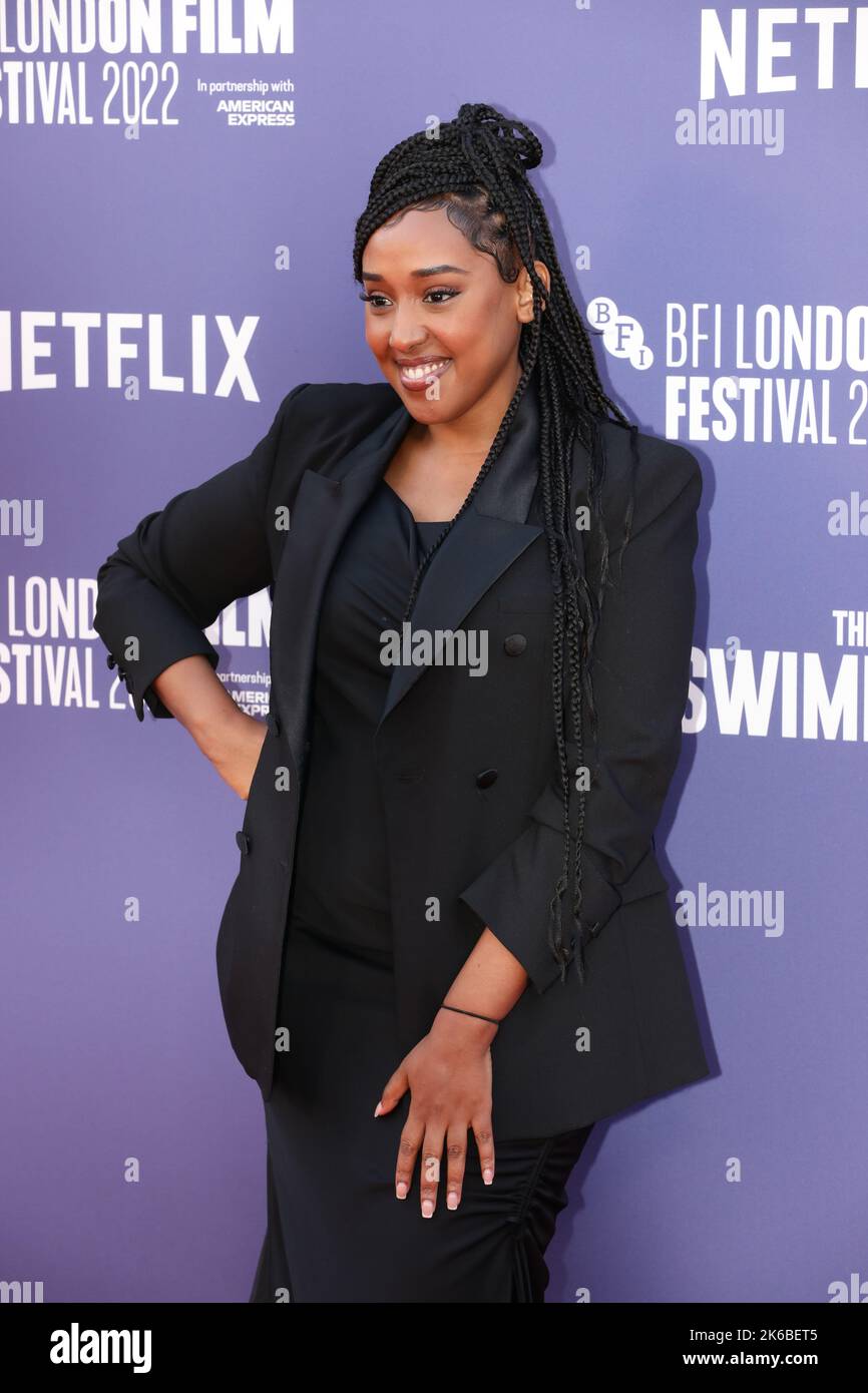 Nahel Tzegai attends the film premiere for 'The Swimmers' during the ...