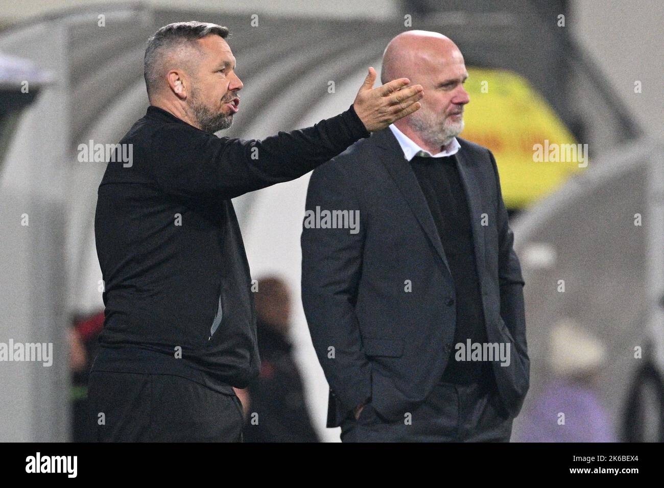 Pilsen, Czech Republic. 12th Oct, 2022. Head coach of Plzen Michal ...