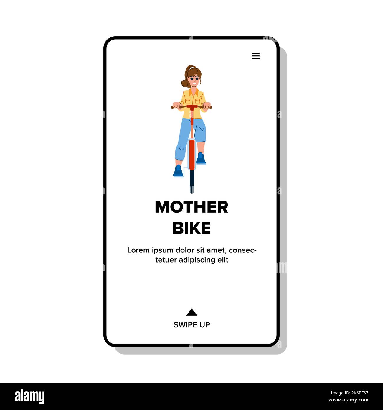 mother bike vector Stock Vector Image & Art - Alamy