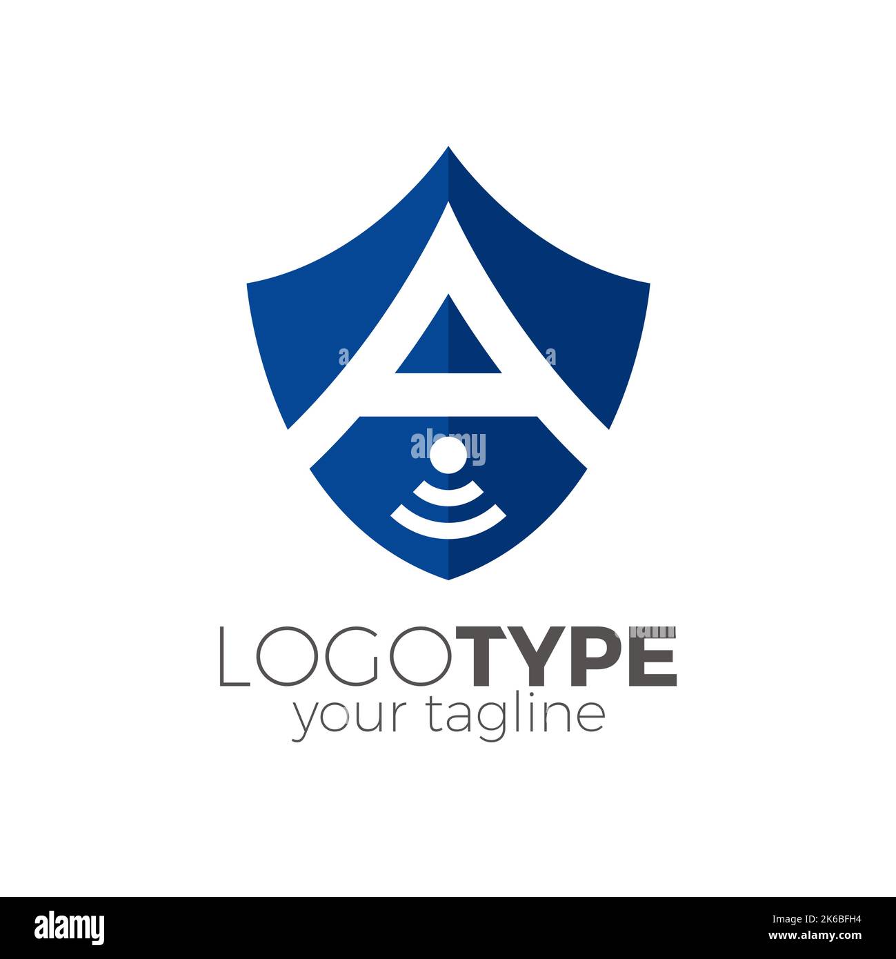 Shield Letter Signal A Logo simple and clean design Stock Vector Image ...