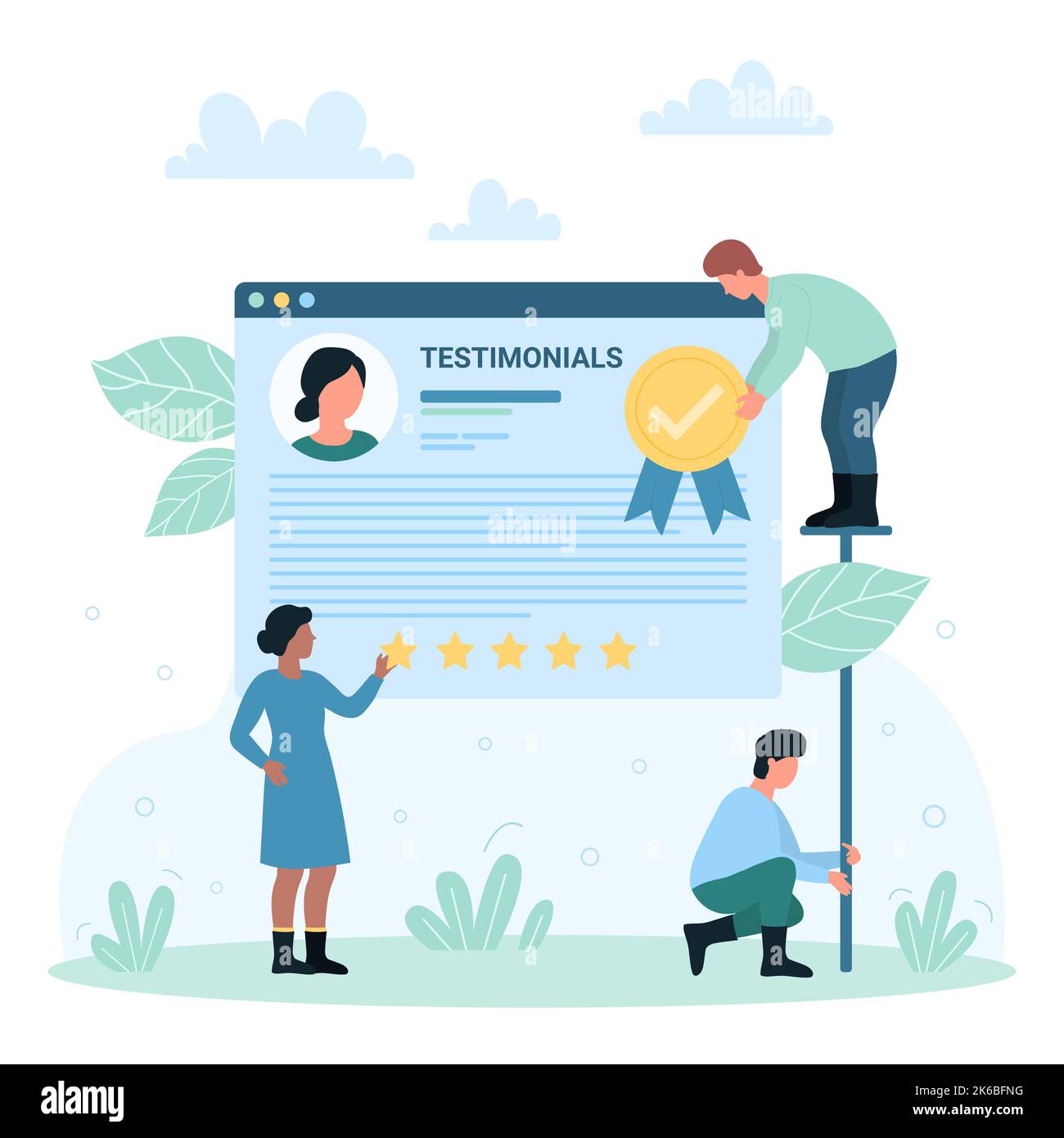 Testimonials, customers feedback review about quality of product vector ...