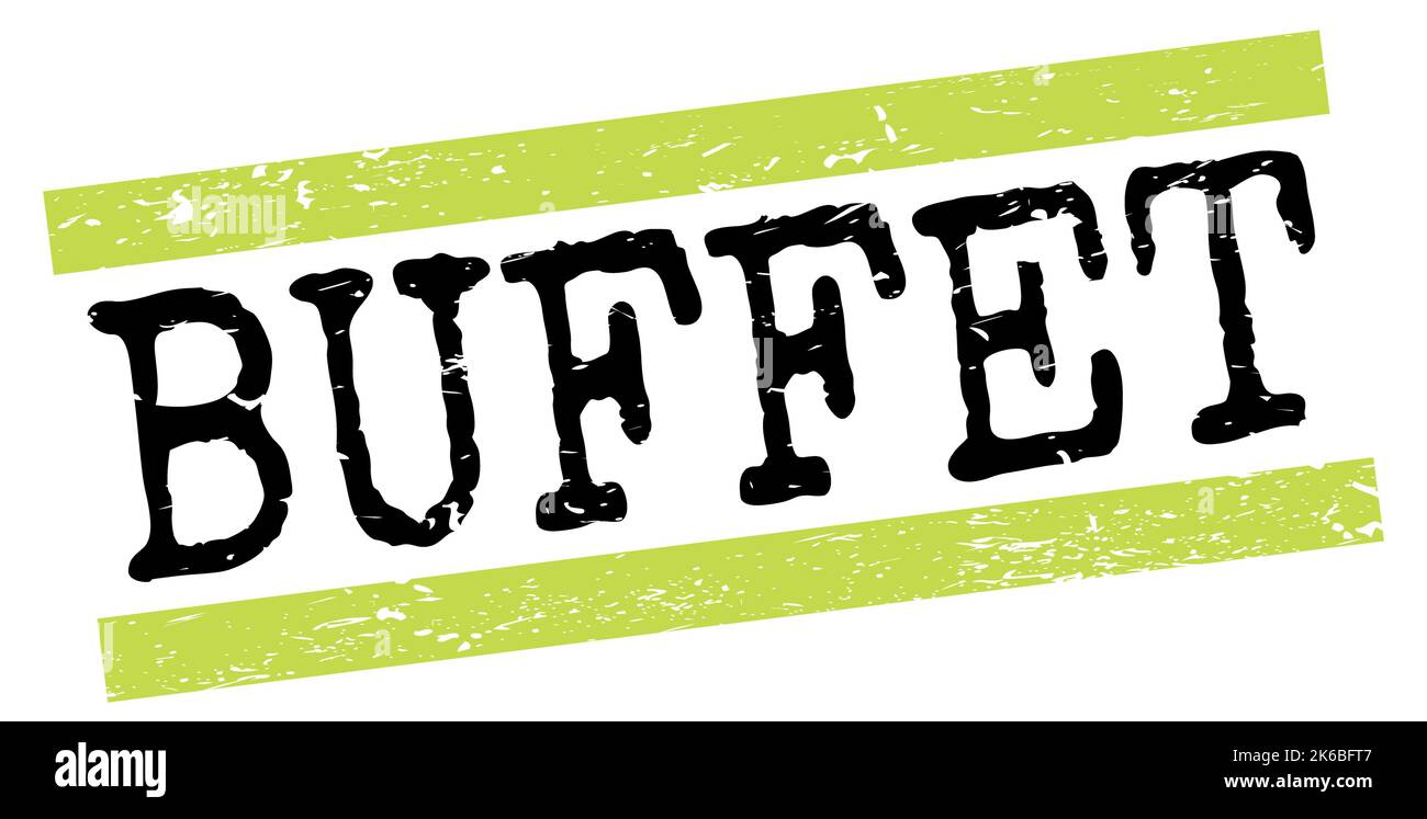 BUFFET text written on green-black grungy lines stamp sign Stock Photo ...