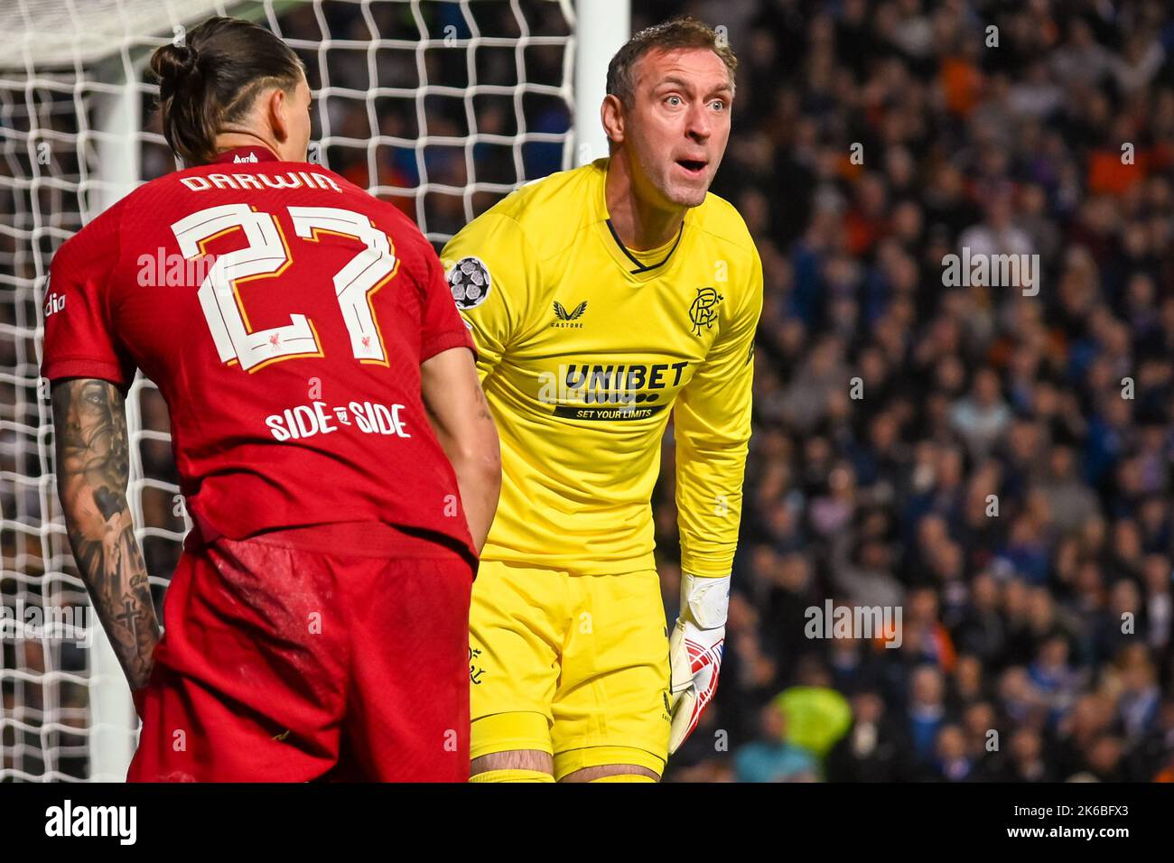 October 12, 2022: Allan McGregor Rangers Goalkeeper During the mens ...