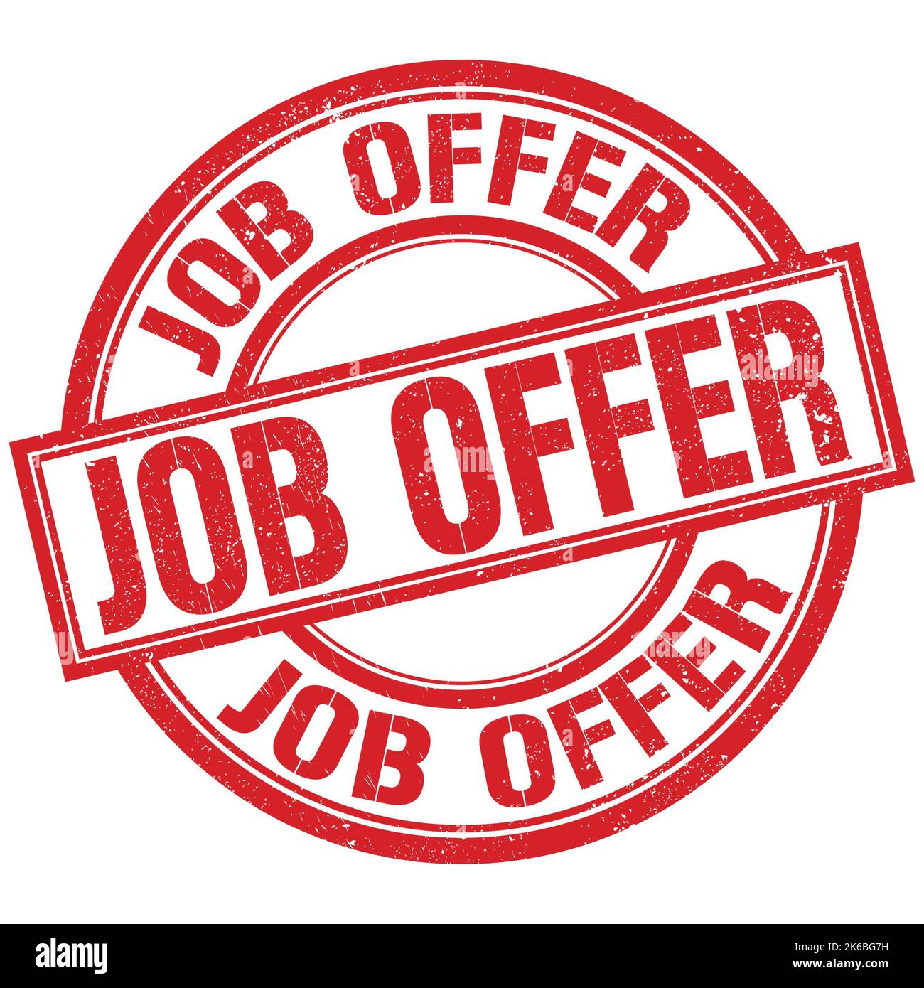 JOB OFFER text written word on red round stamp sign Stock Photo - Alamy