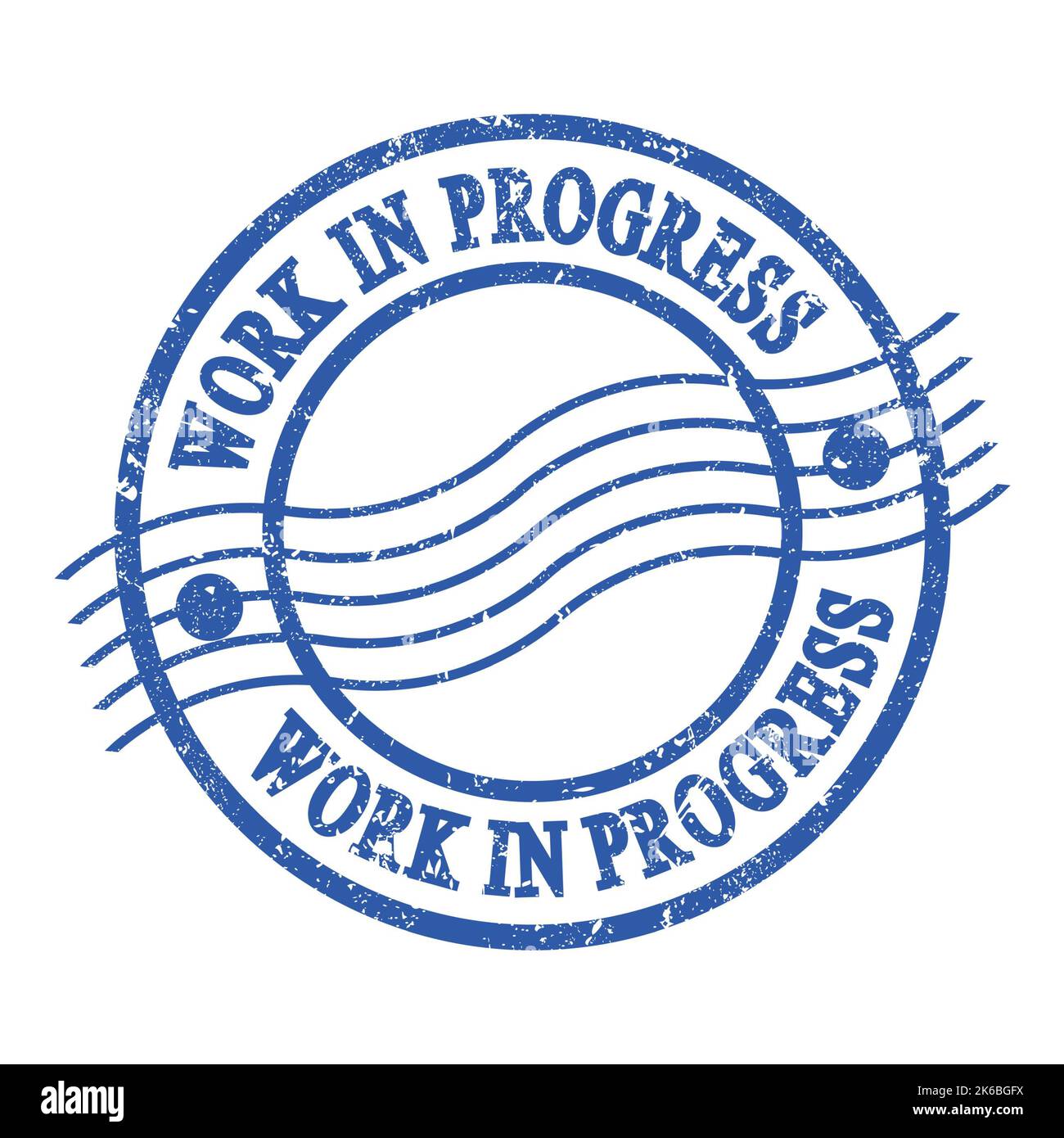 Work in progress stamp Cut Out Stock Images & Pictures - Alamy