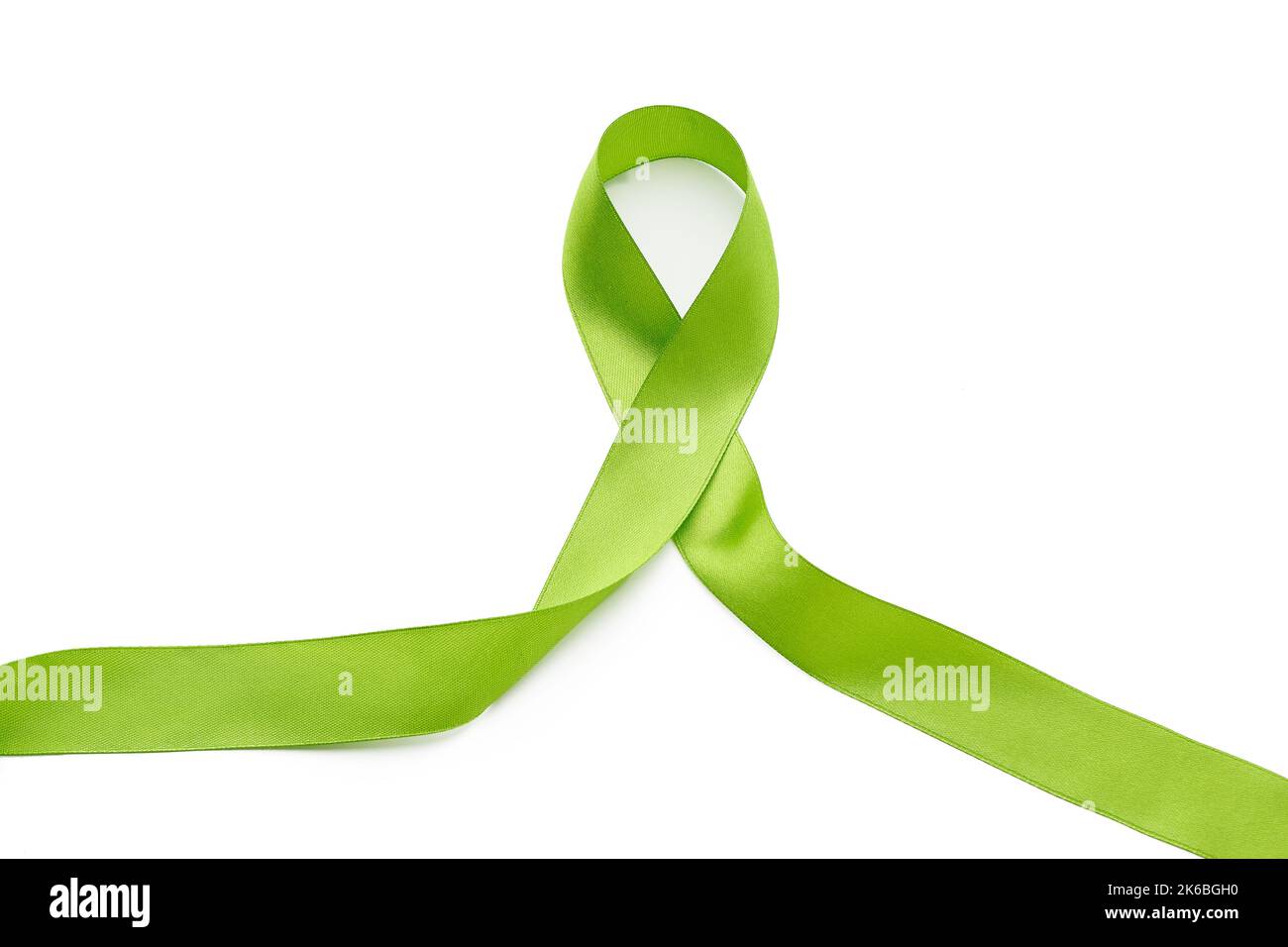 Green ribbon border isolated on white background close up Stock Photo ...