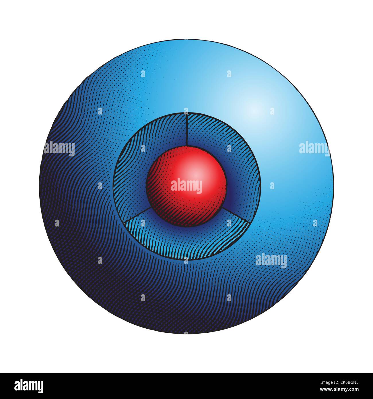 Illustration of Scratchboard Engraved Abstract Round Shape with ...