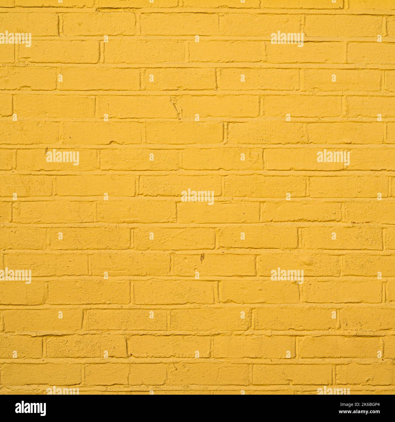 Square 1:1 Bright Egg Yolk Yellow Brick Wall Background Texture Old ...