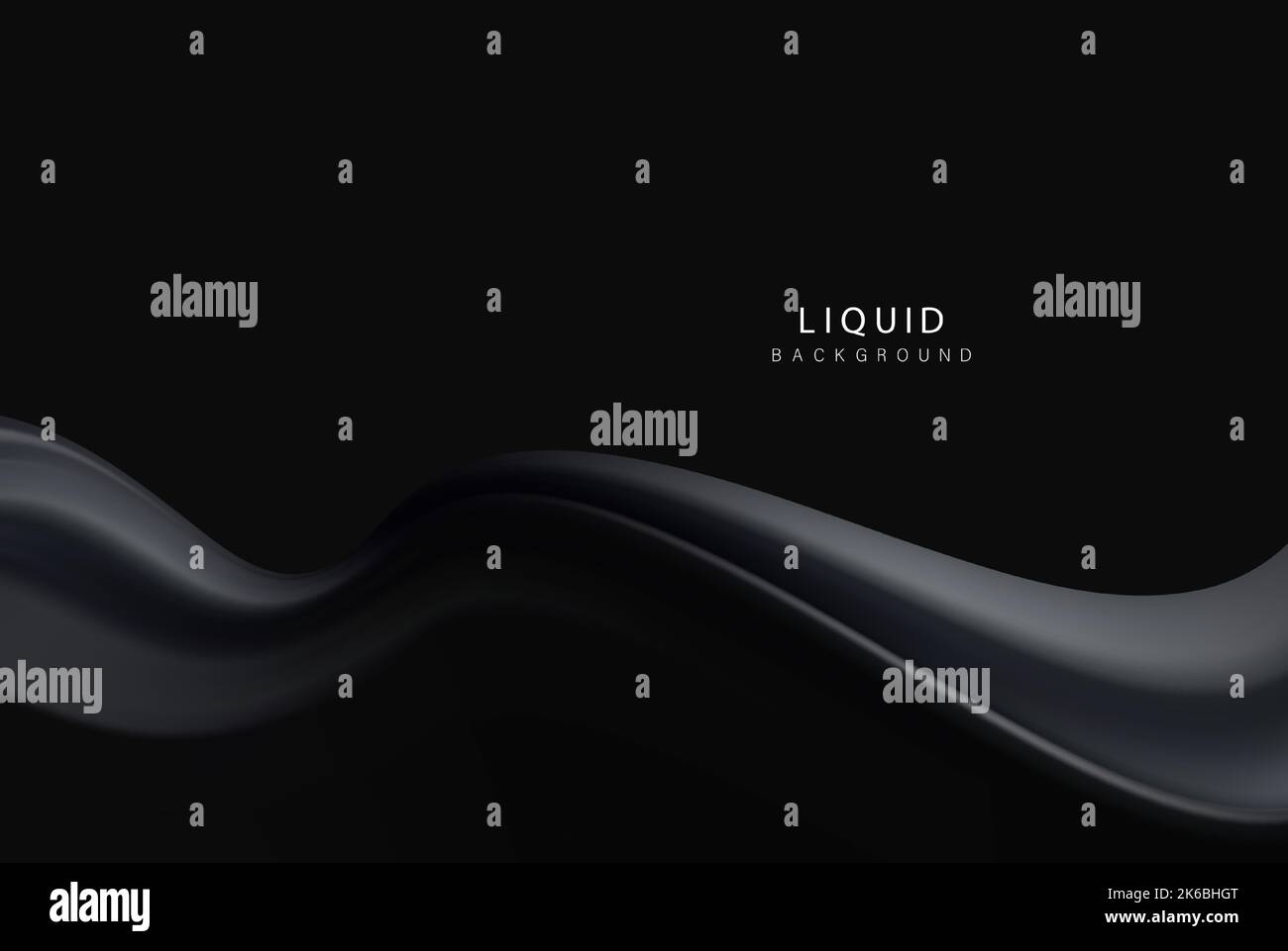 Modern flow vector poster. Fluid waveform on dark background. Design ...