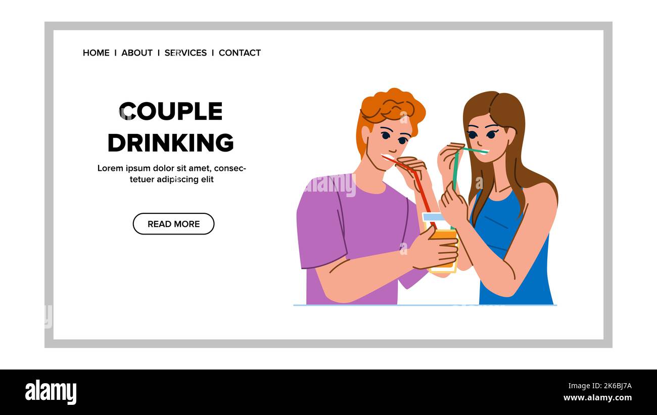 couple drinking vector Stock Vector Image & Art - Alamy