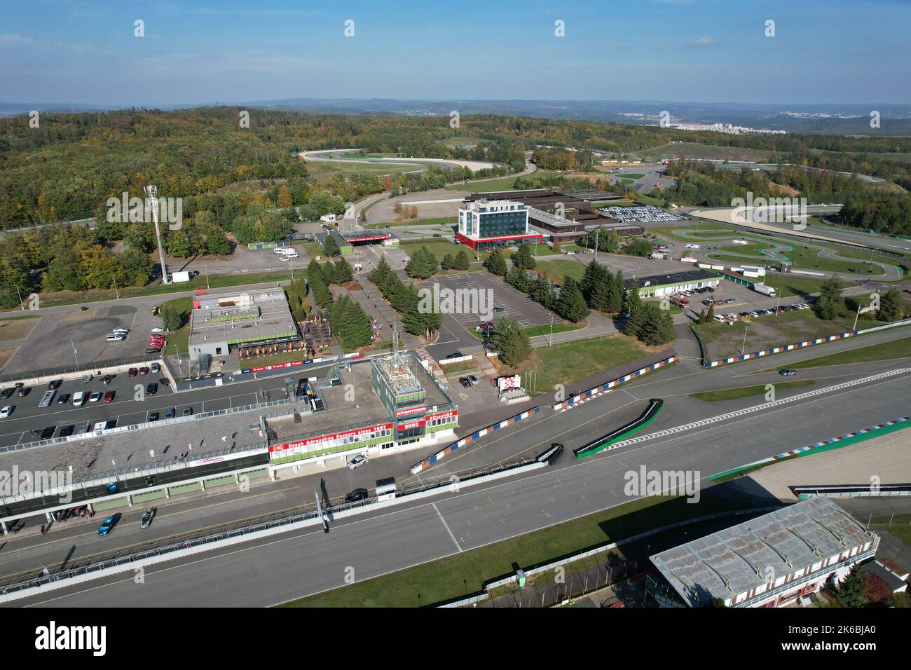 Brno,Czech republic-September 12 2022:aerial view of Automotodrom Brno ...