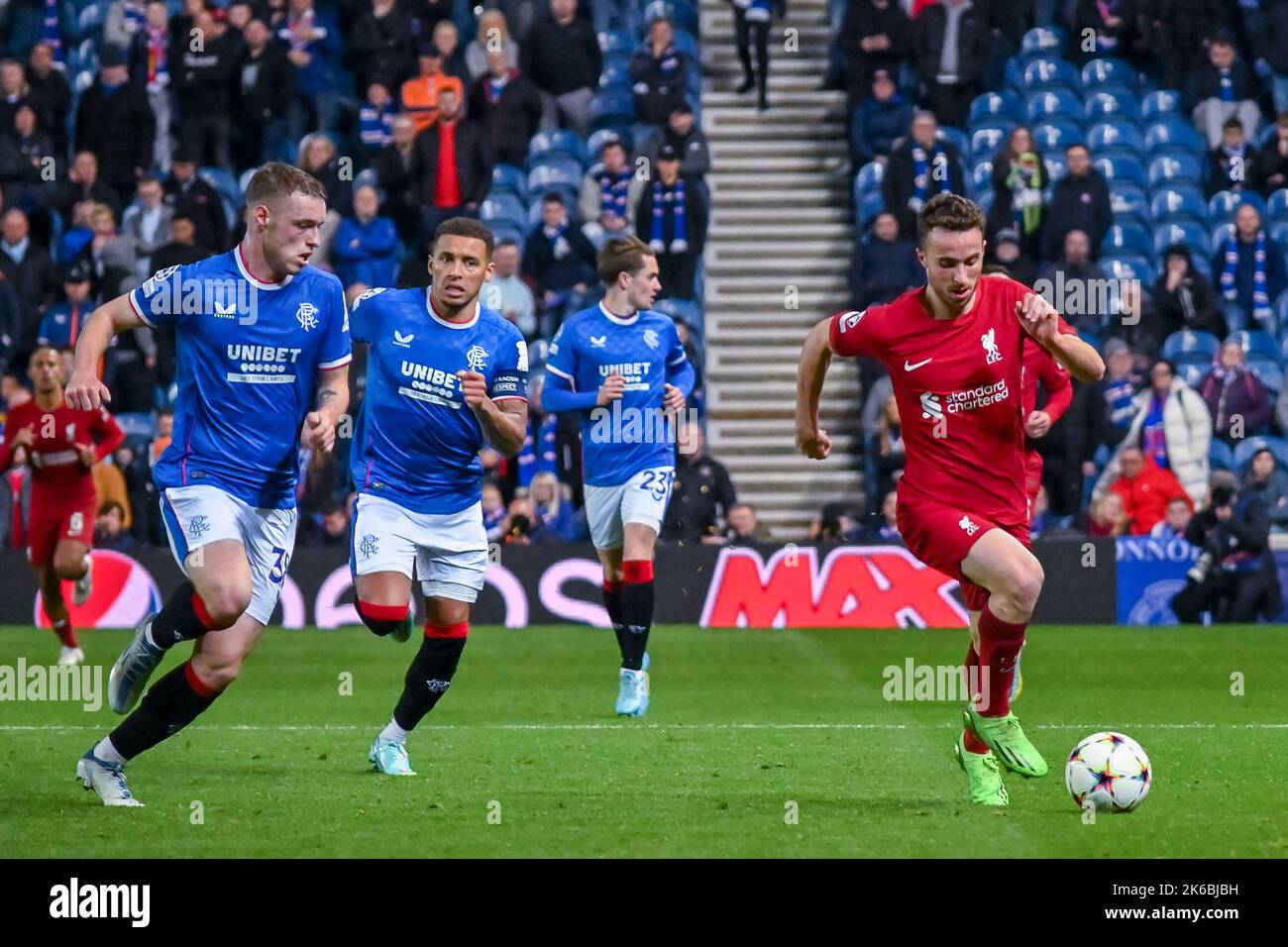 October 12, 2022: Diogo Jota of Liverpool on the attack During the mens ...