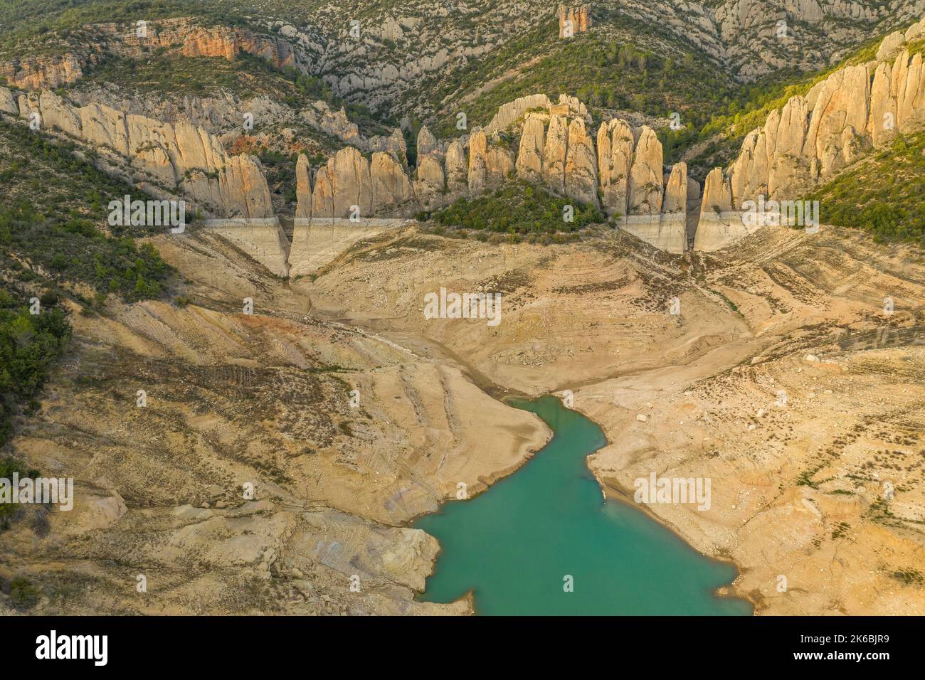 Cliffs of the "Muralla de Finestras" (the Wall of Finestras) with the ...