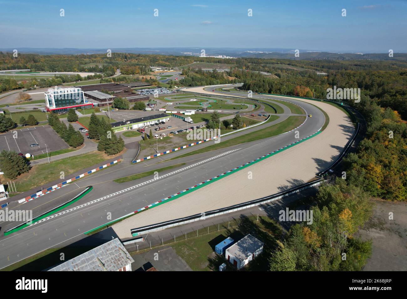 Brno,Czech republic-September 12 2022:aerial view of Automotodrom Brno ...