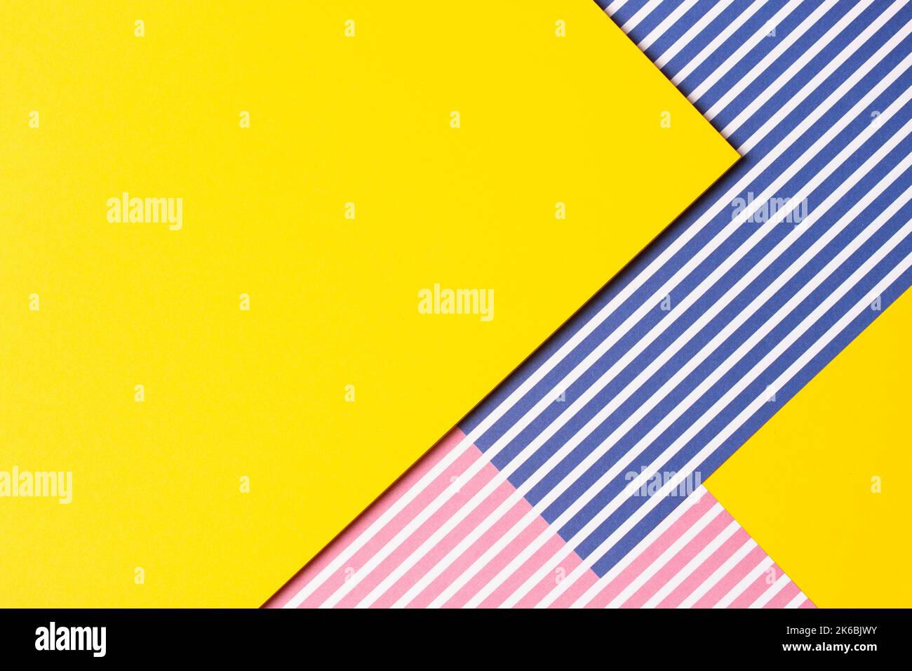 Abstract geometric fashion colored papers texture background. Striped ...