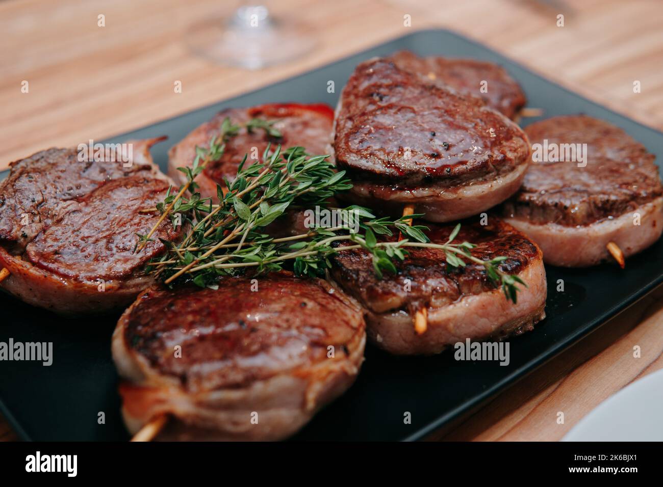 Cooking minion steak at a cooking class. Homemade food Stock Photo - Alamy