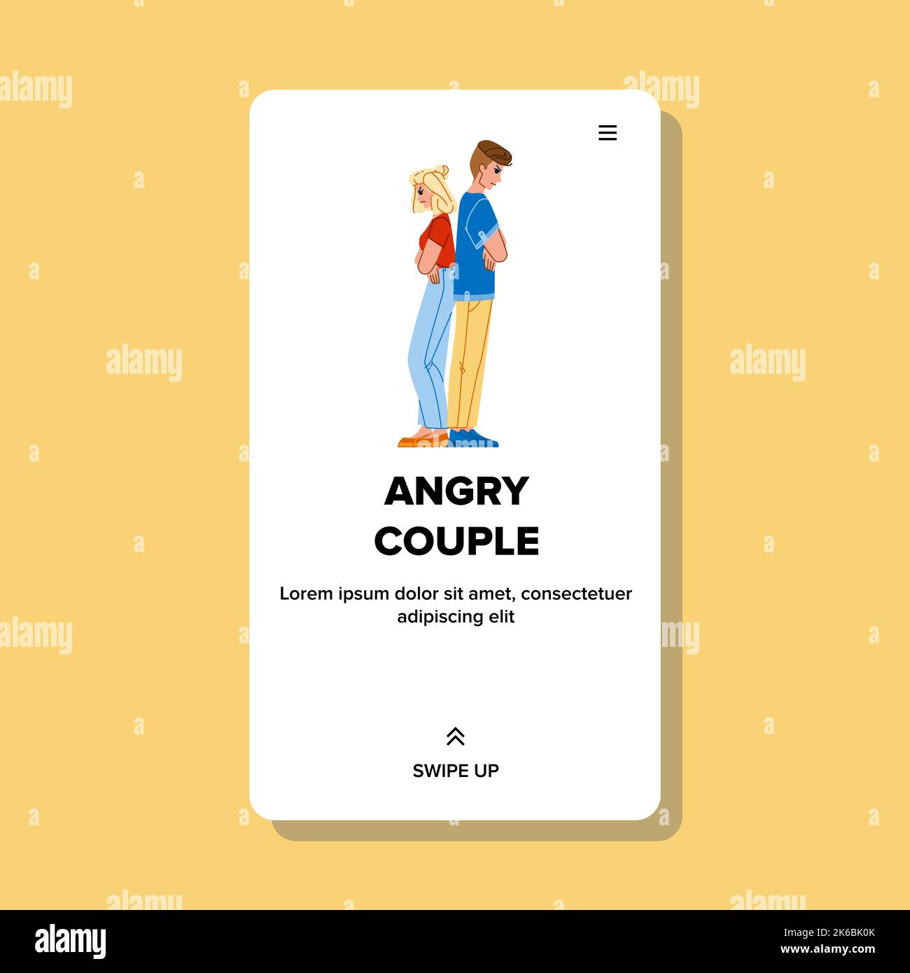 angry couple vector Stock Vector Image & Art - Alamy
