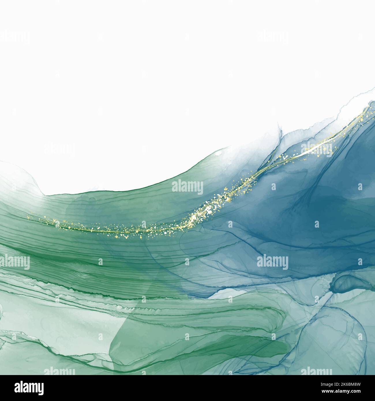 Alcohol Ink Abstract Texture design background green color texture with ...