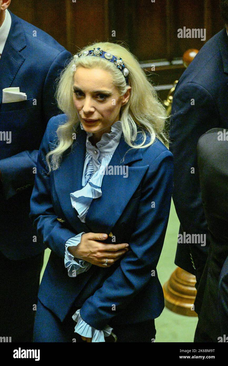 Marta Fascina during the Italian Parliament inaugural session at ...
