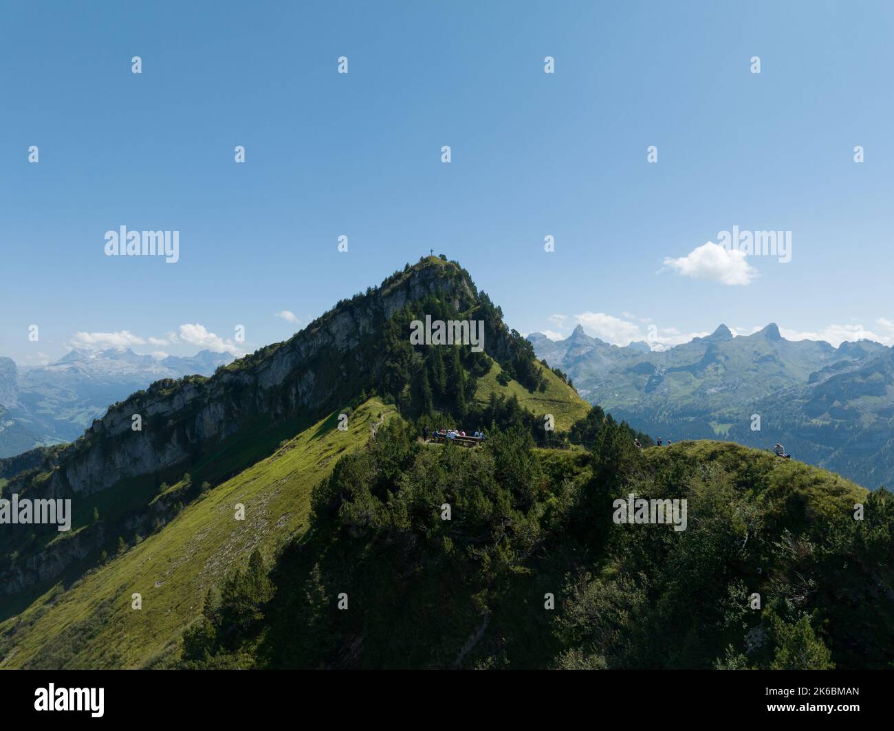 Stoos Fronalpstock hike landscape lookout point above Brunnen in ...