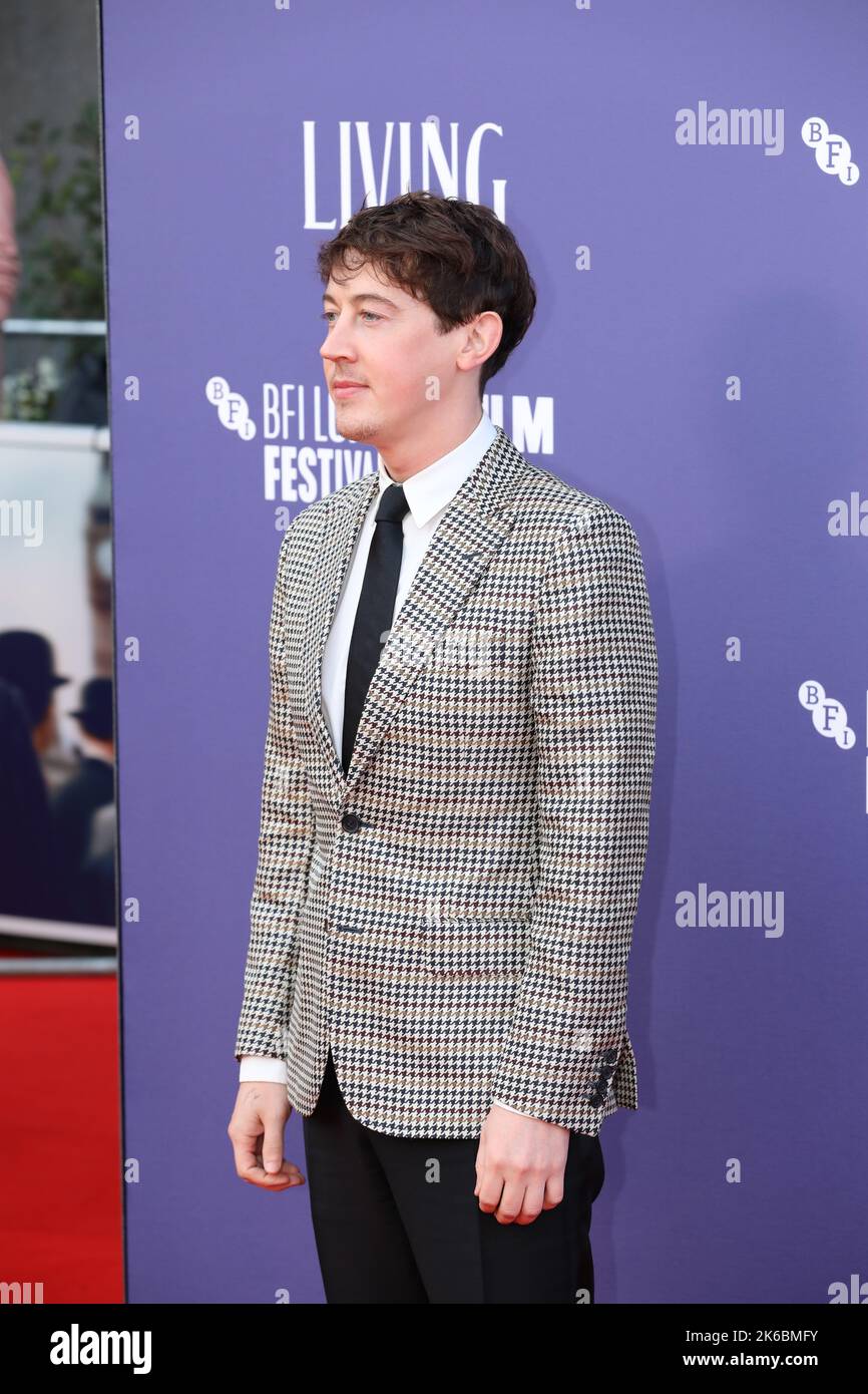 Alex Sharp attends 'Living' premiere at the 66th BFI London Film ...