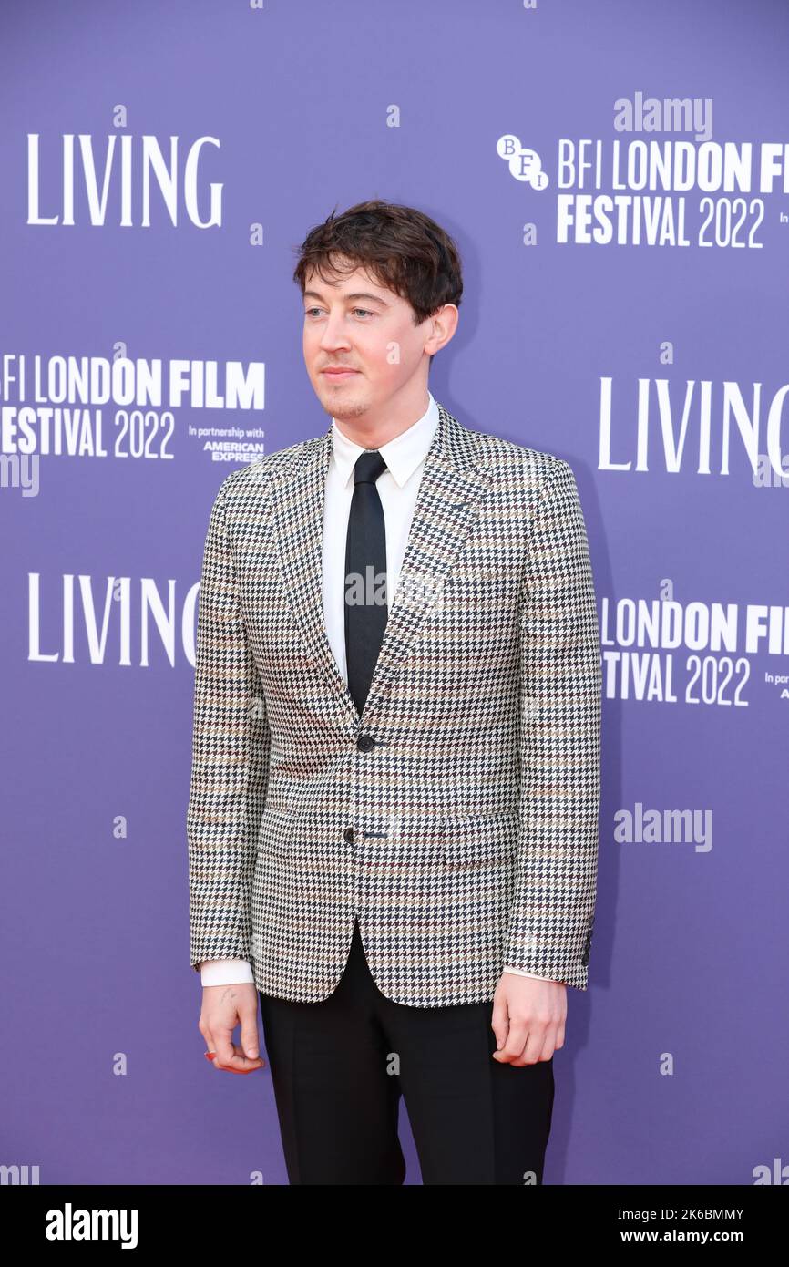 Alex Sharp attends 'Living' premiere at the 66th BFI London Film ...