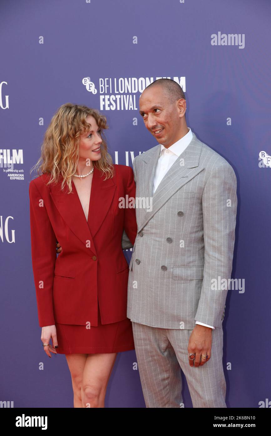 Oliver Hermanus and Zoe Boyle attend 'Living' premiere at the 66th BFI ...