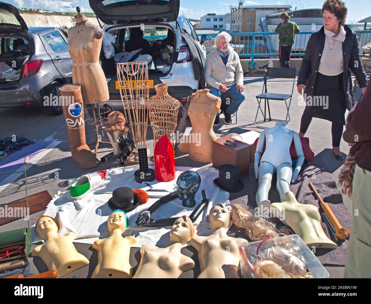The Brighton Marina Car Boot Market Stock Photo - Alamy