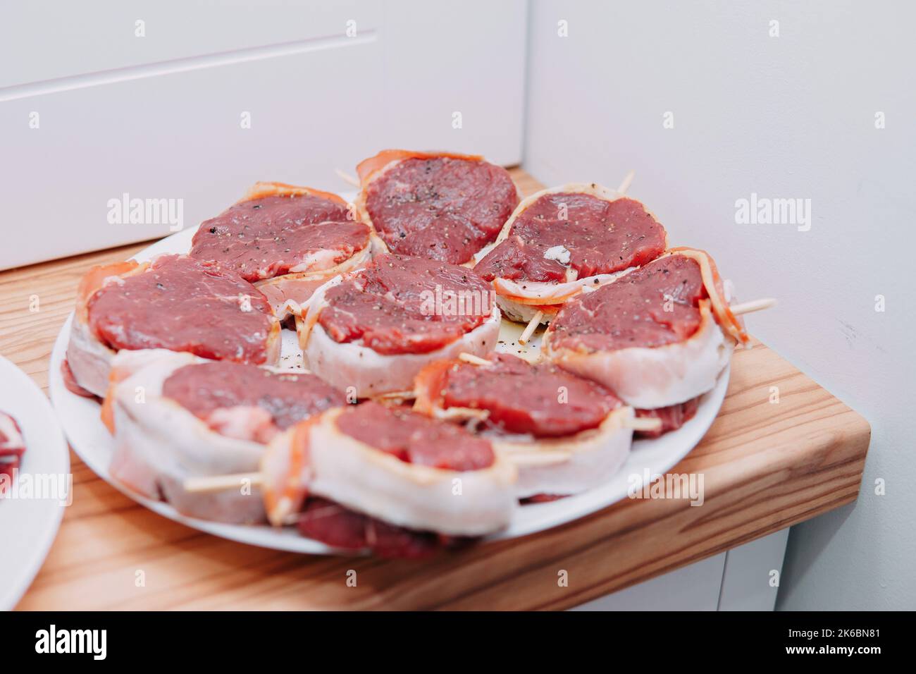Cooking minion steak at a cooking class. Homemade food Stock Photo - Alamy