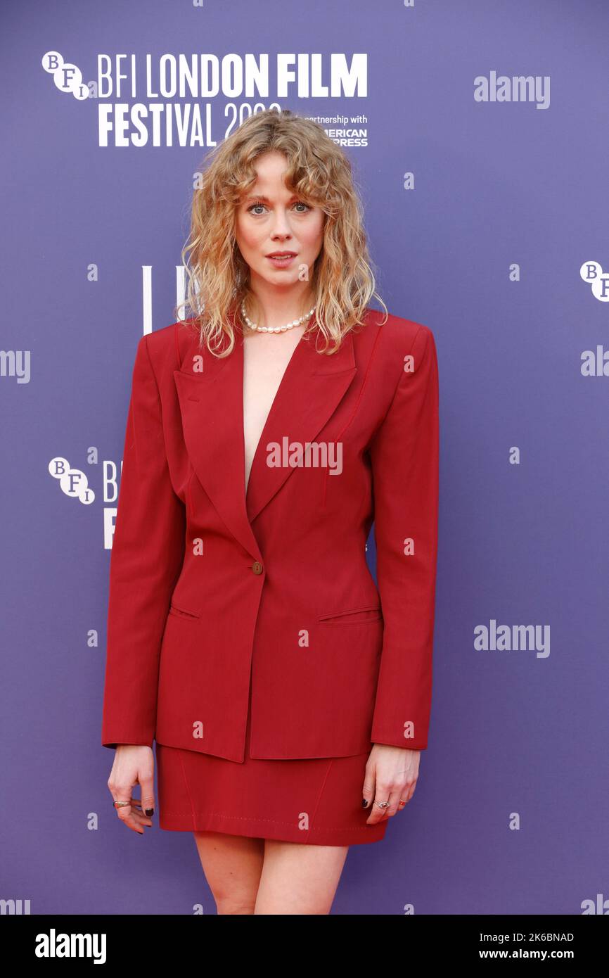 Zoe Boyle attends 'Living' premiere at the 66th BFI London Film ...