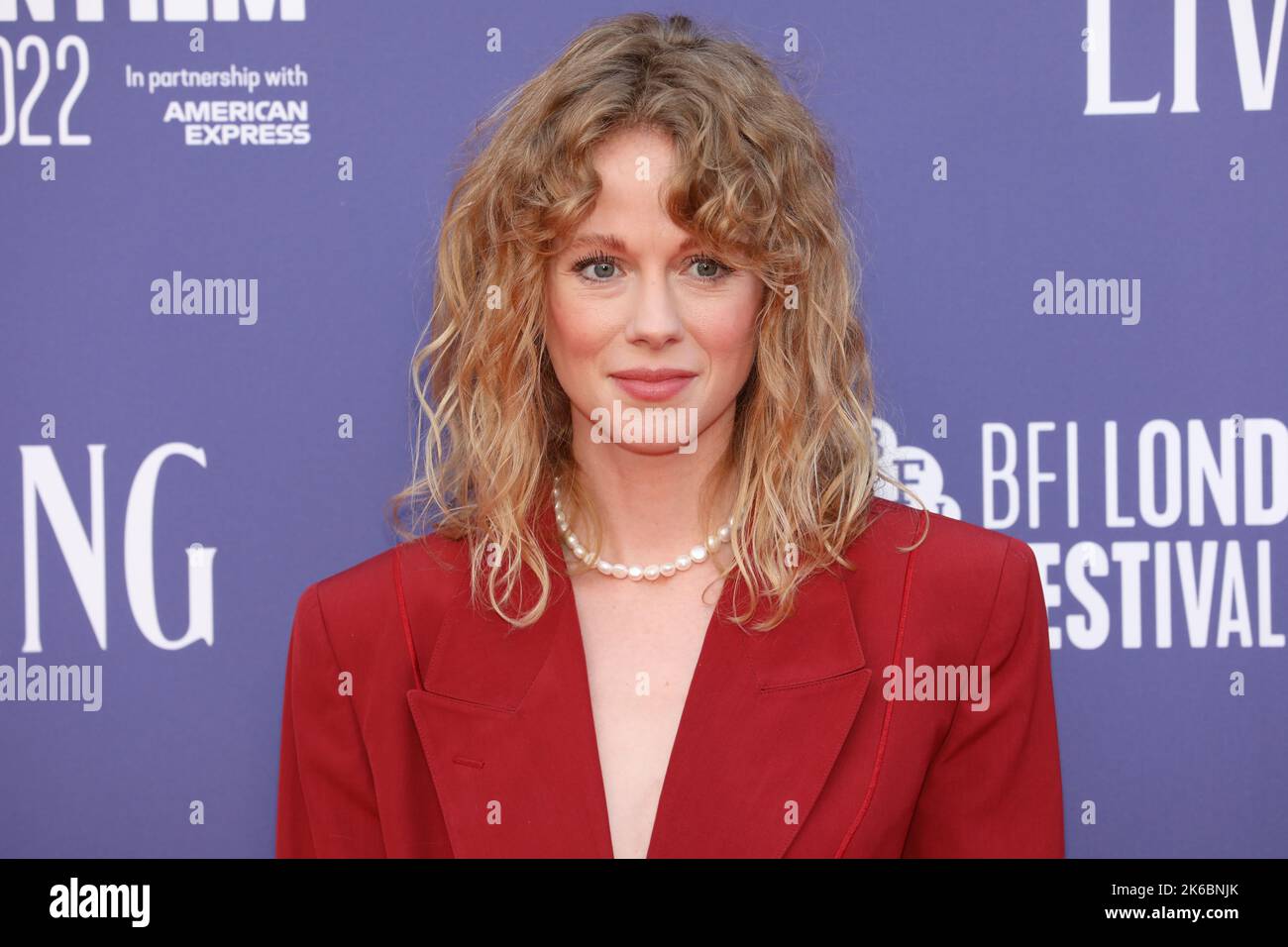 Zoe Boyle attends 'Living' premiere at the 66th BFI London Film ...