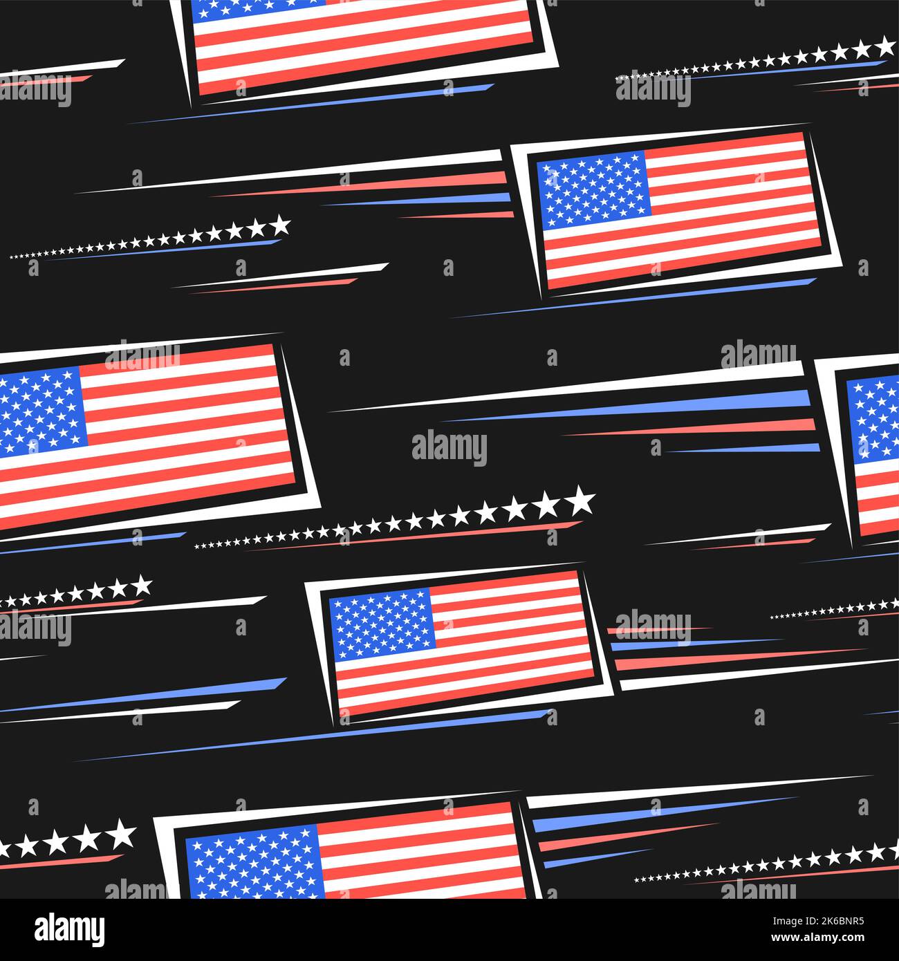 Vector American Flags seamless pattern, square repeating background ...