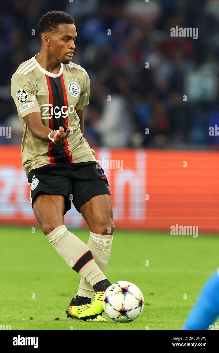 NAPELS, ITALY - OCTOBER 12: Jurrien Timber of Ajax during the Group A ...